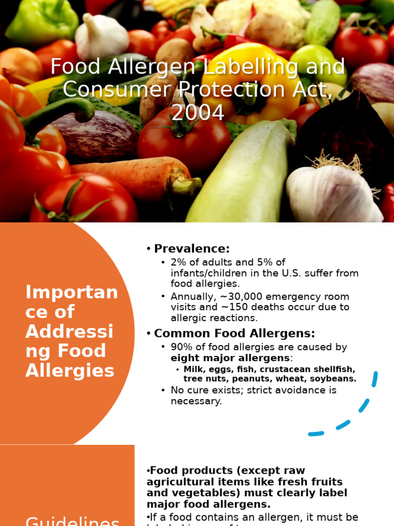 Food Allergen Labelling by FDA | PDF | Food Allergy | Food Industry