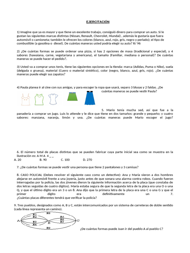 Combinaciones de Elección de Vehículos | PDF