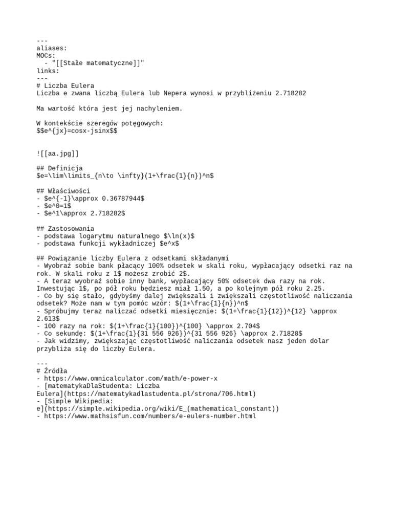 Liczba Eulera | PDF