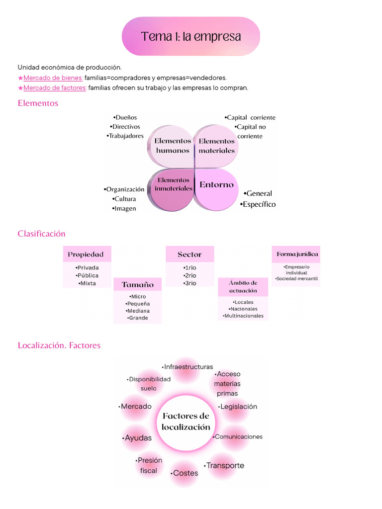 Tema 1 La Empresa | PDF | Iniciativa empresarial | Business