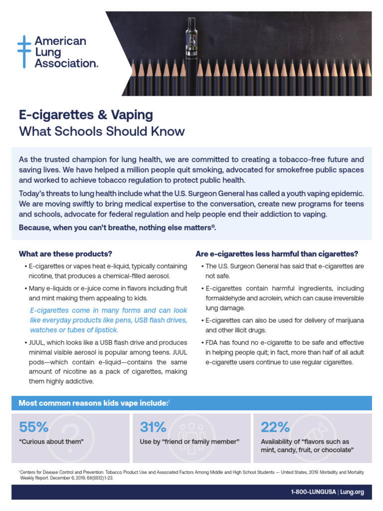 Ala e Cig Fact Sheet Schools English v6 | PDF | Electronic Cigarette | Determinants Of Health