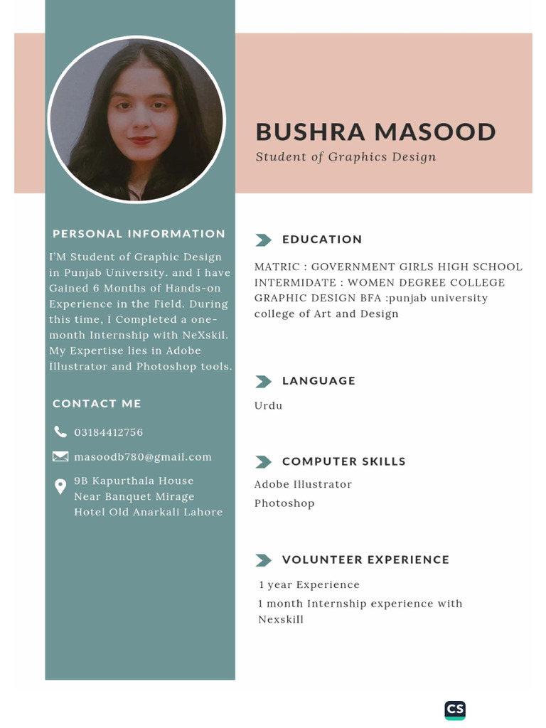 Bushra Masood CV-7 | PDF
