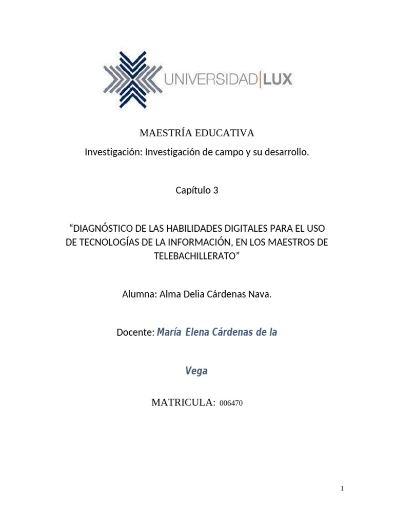 Capitulo 3 - Alma Cárdenas (Final) | PDF | Enseñando | Maestros