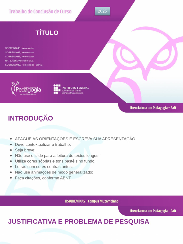 Modelo Slides TCC I 2025 | PDF