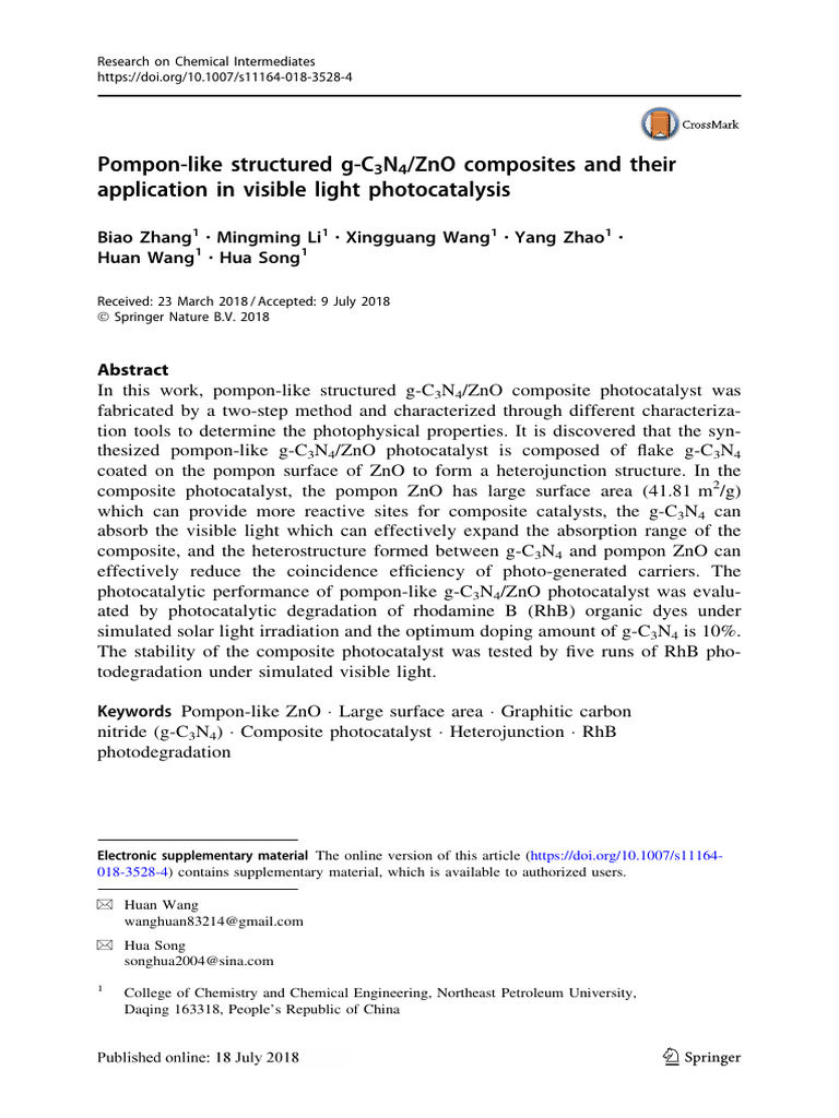 Xps, Drx Pompon | PDF | Zinc Oxide | Materials Science