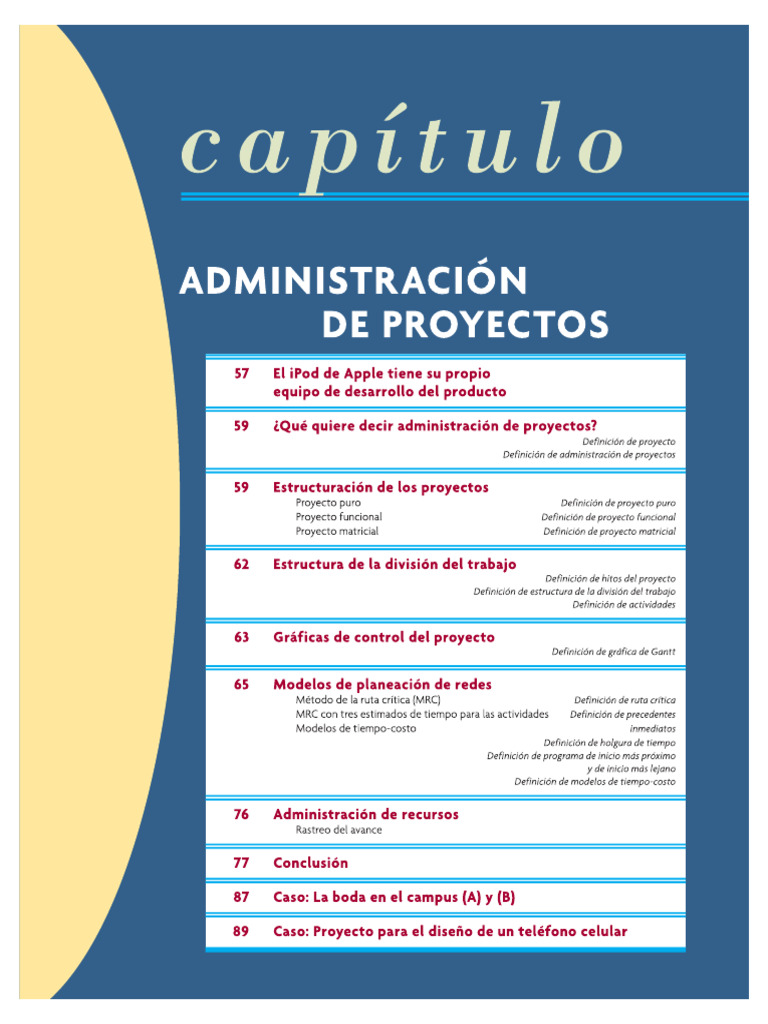 Extracto Libro Administracion de Proyectos (SISTEMA PERT) | PDF