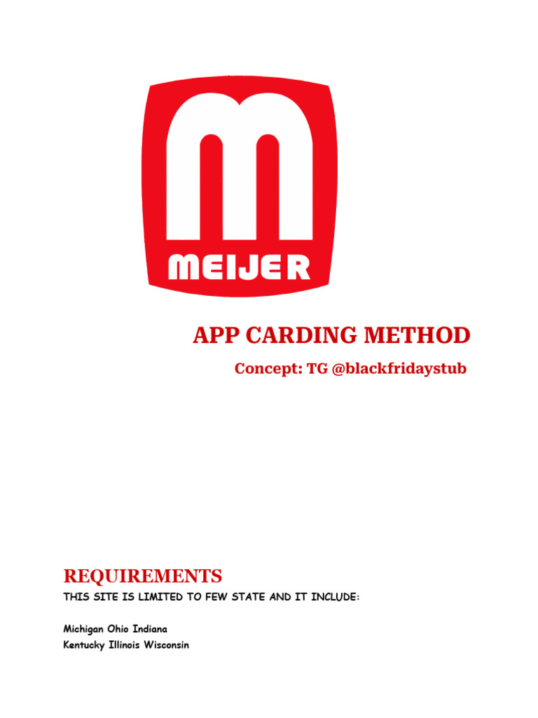 Meijer App Carding Method 2024 PDF | PDF