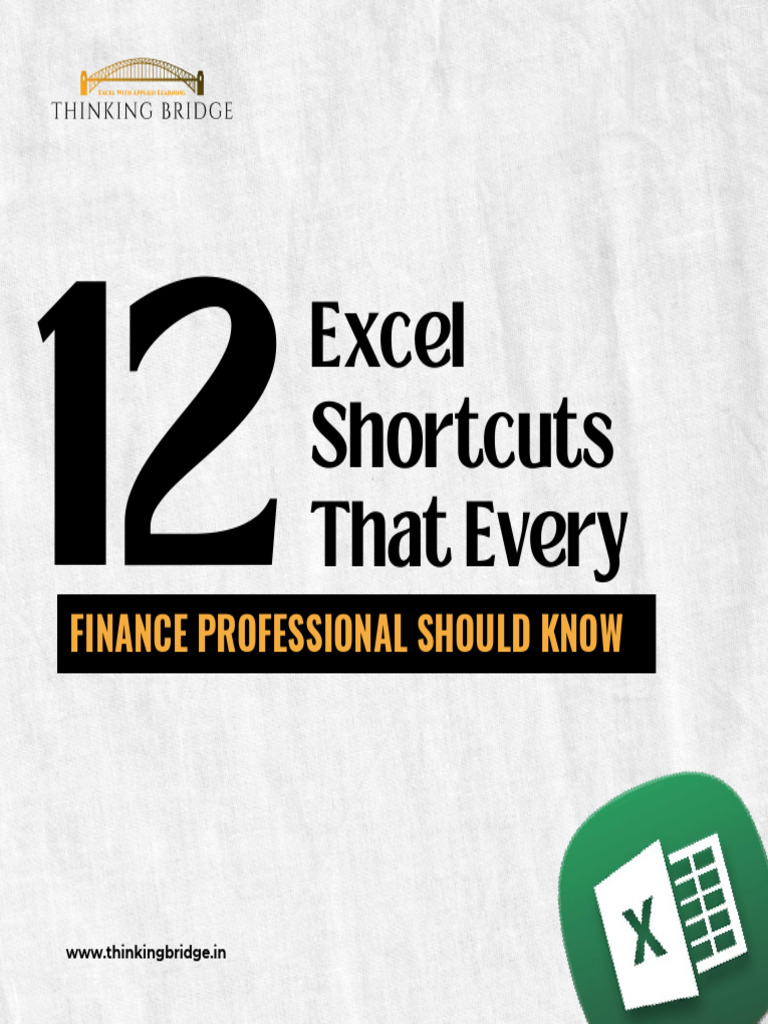 12 Excel Shortcuts That You Should Know 1736957741 | PDF