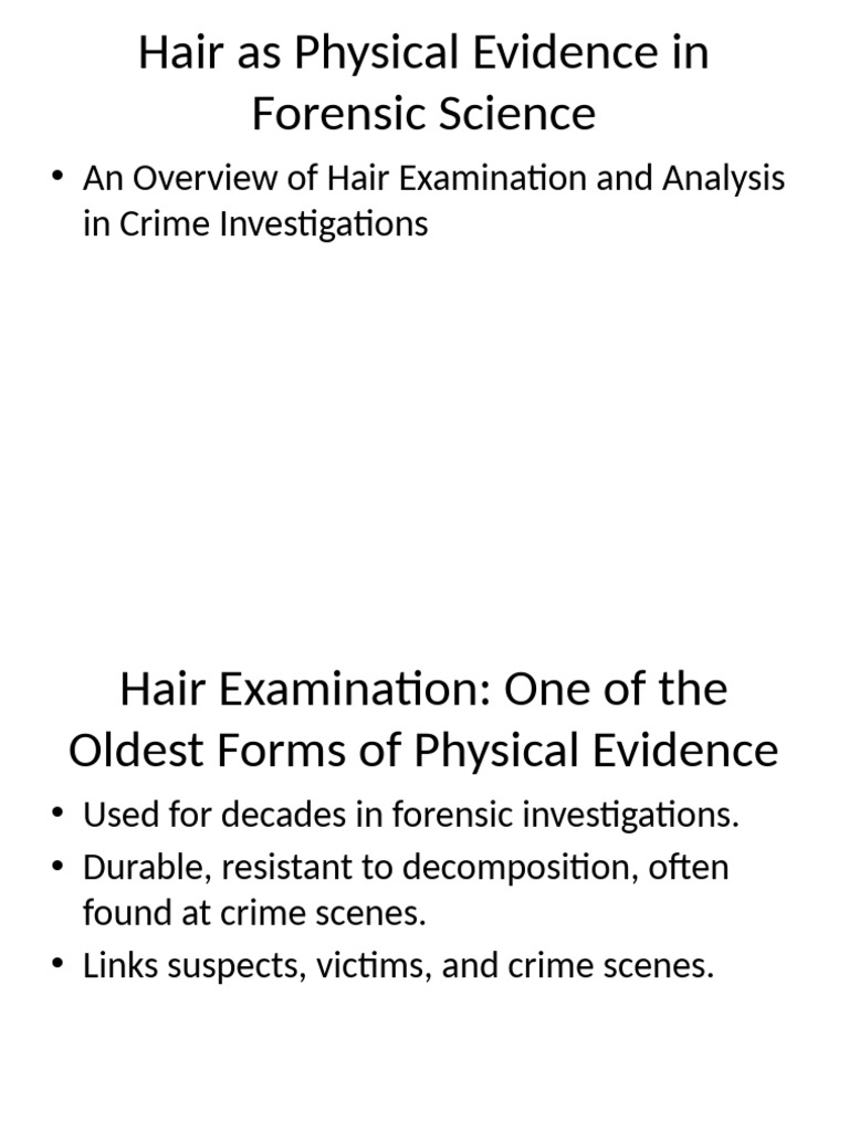 Hair Examination Forensics | PDF | Hair | Crime Scene