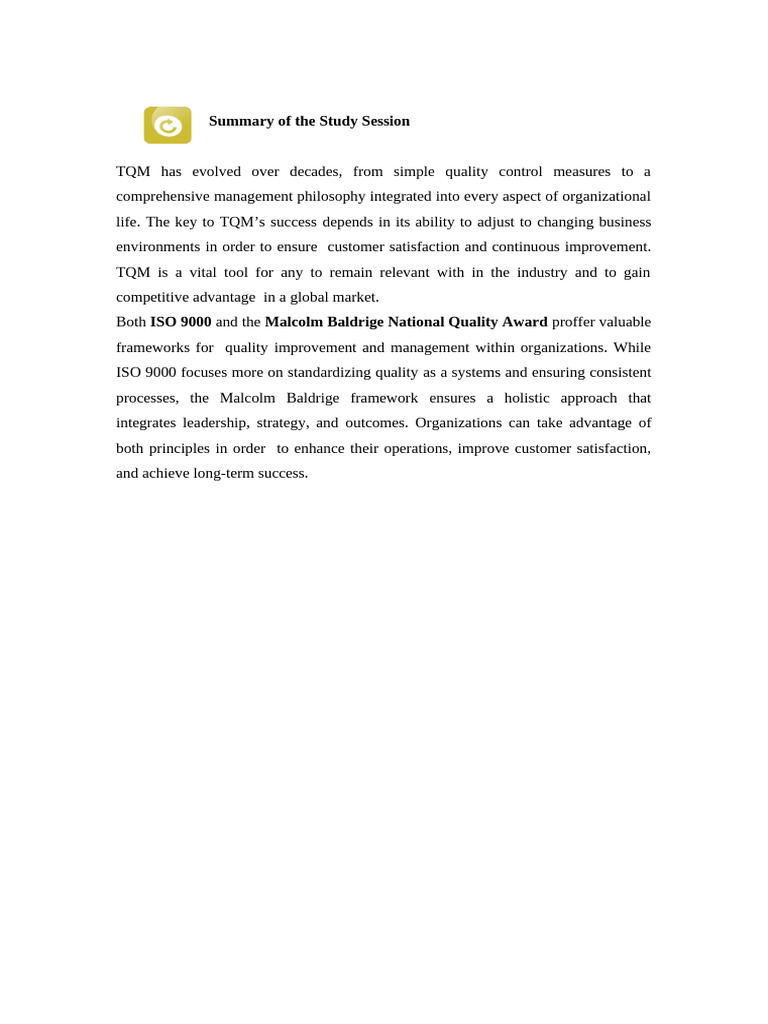 Summary of Study Session 1 | PDF