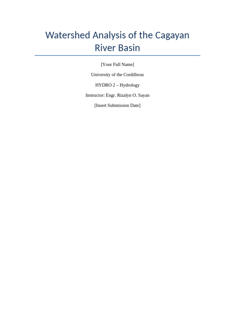 Cagayan River Watershed Analysis | PDF | Environmental Degradation ...