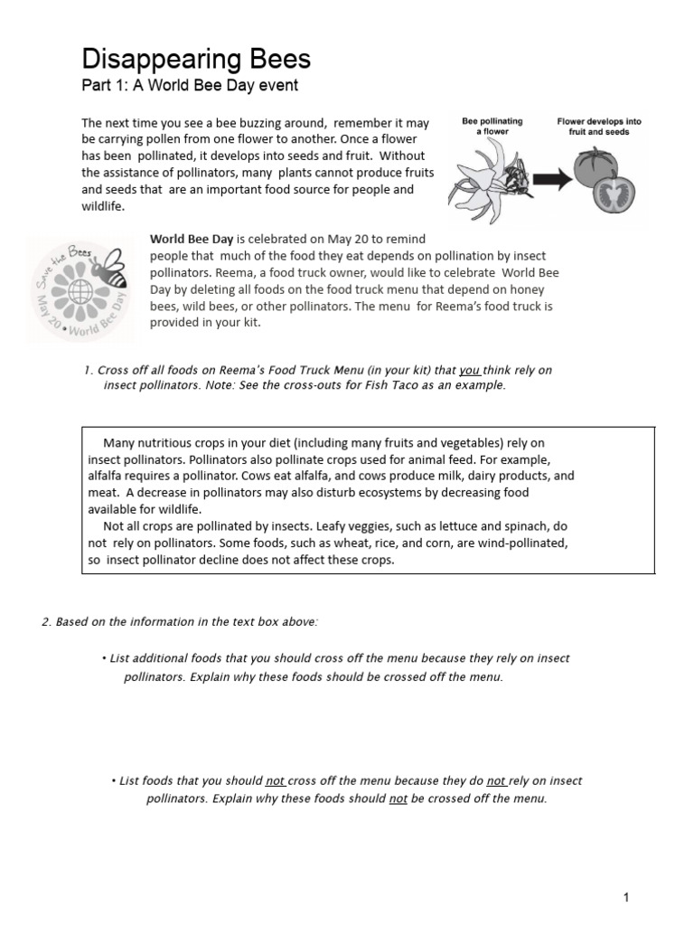 Disappearing-Bees-bio H | PDF | Bees | Pollination