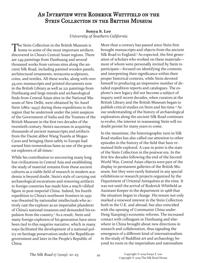 3 Lee An Interview With Roderick Whitfield | PDF | British Museum