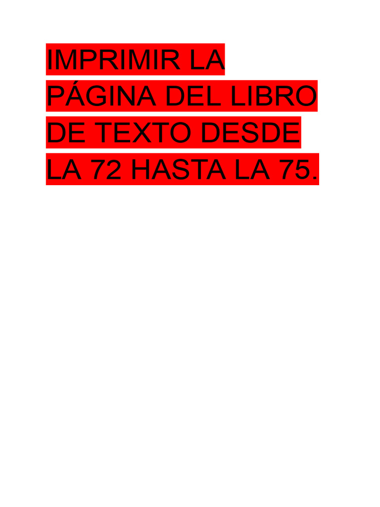 Actividad - Imprimir Hojas de Libro de Texto | PDF