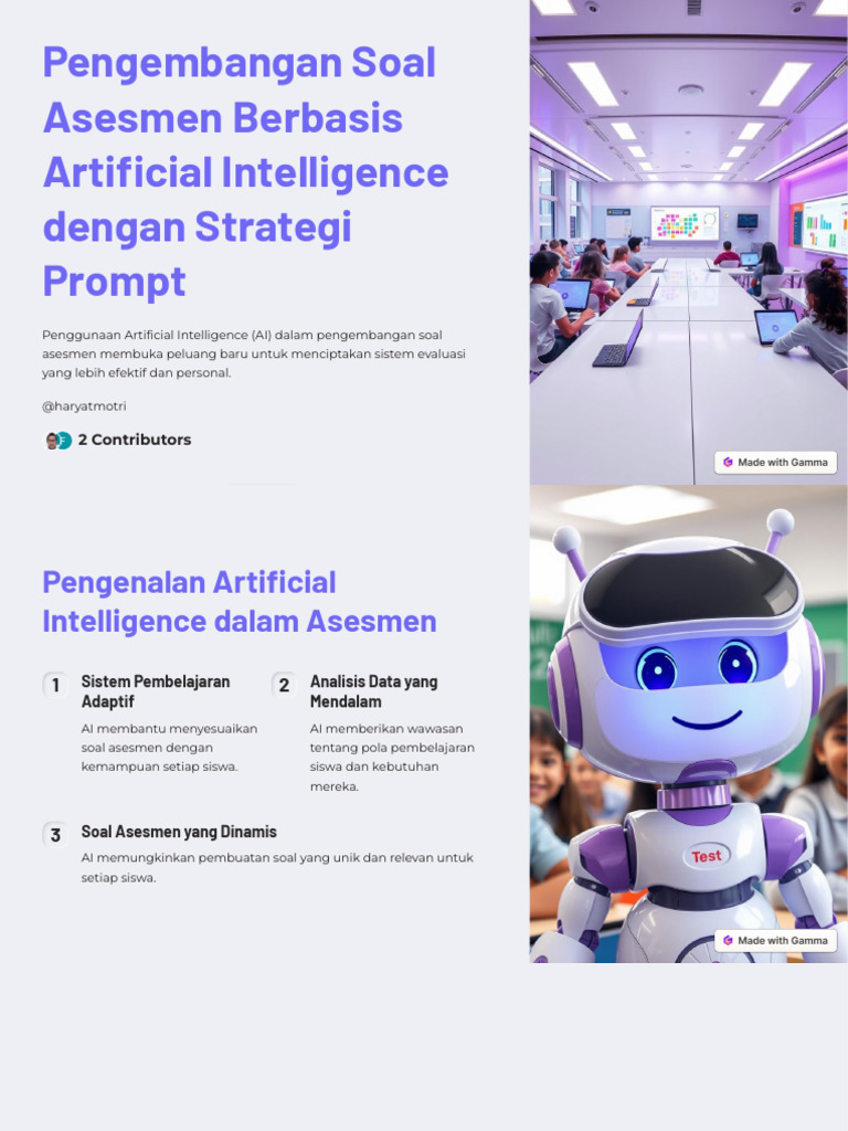 Pengembangan Soal Asesmen Berbasis Artificial Intelligence Dengan Strategi Prompt | PDF