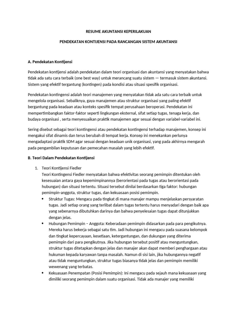 Resume Kelompok 2 - Ak. Keperilakuan | PDF