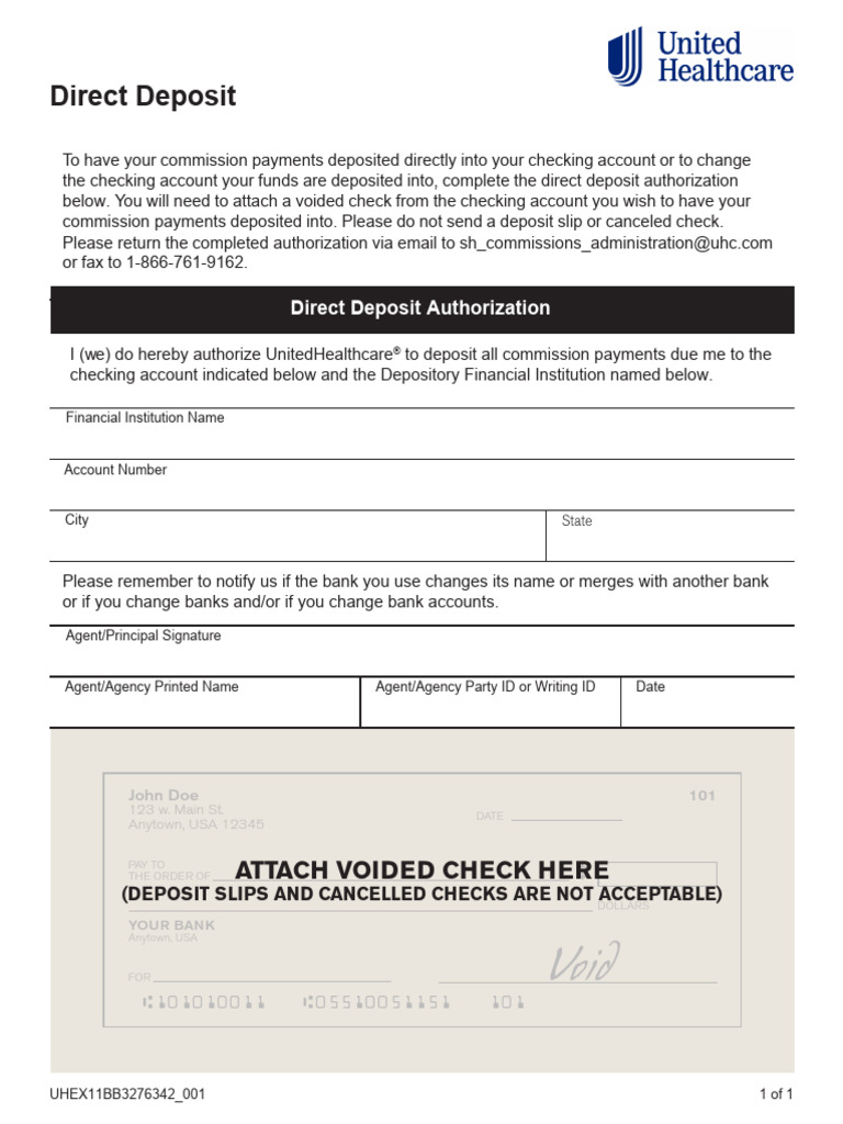 Direct Deposit Form | PDF