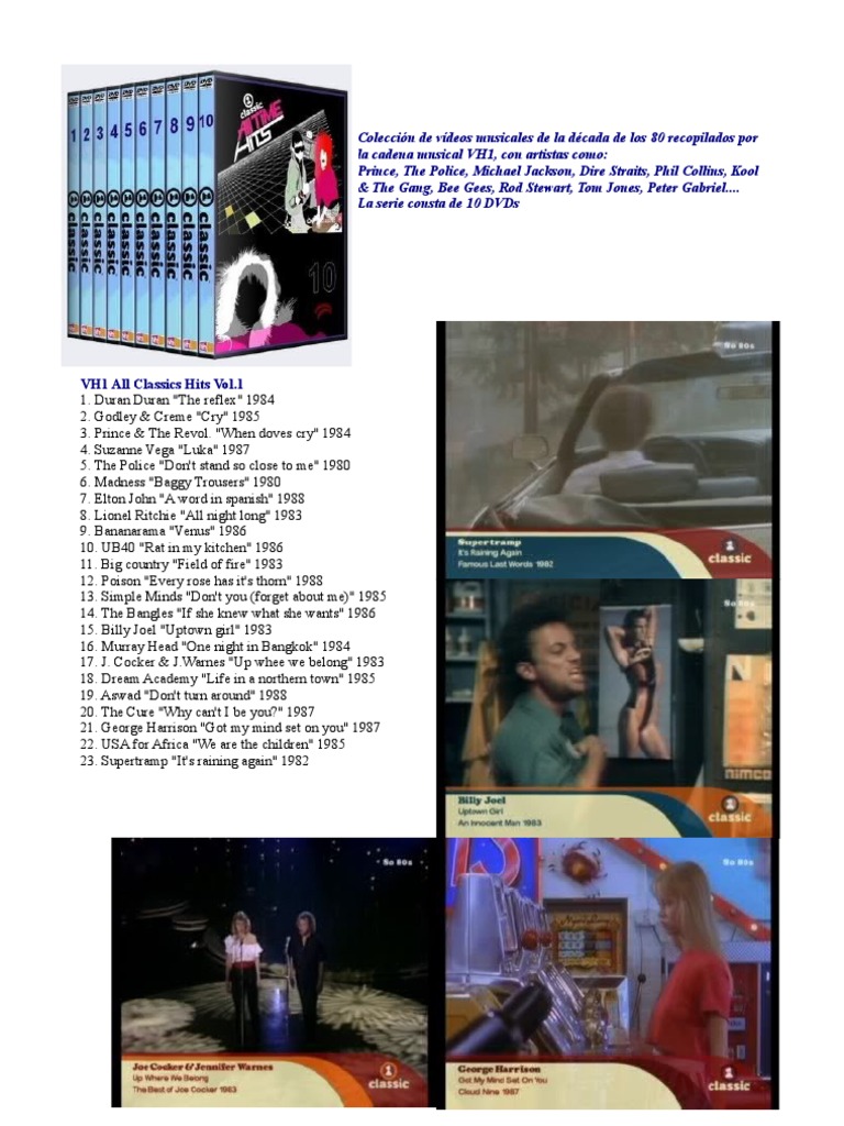 VH1 Classics | PDF | Michael Jackson | The Rolling Stones
