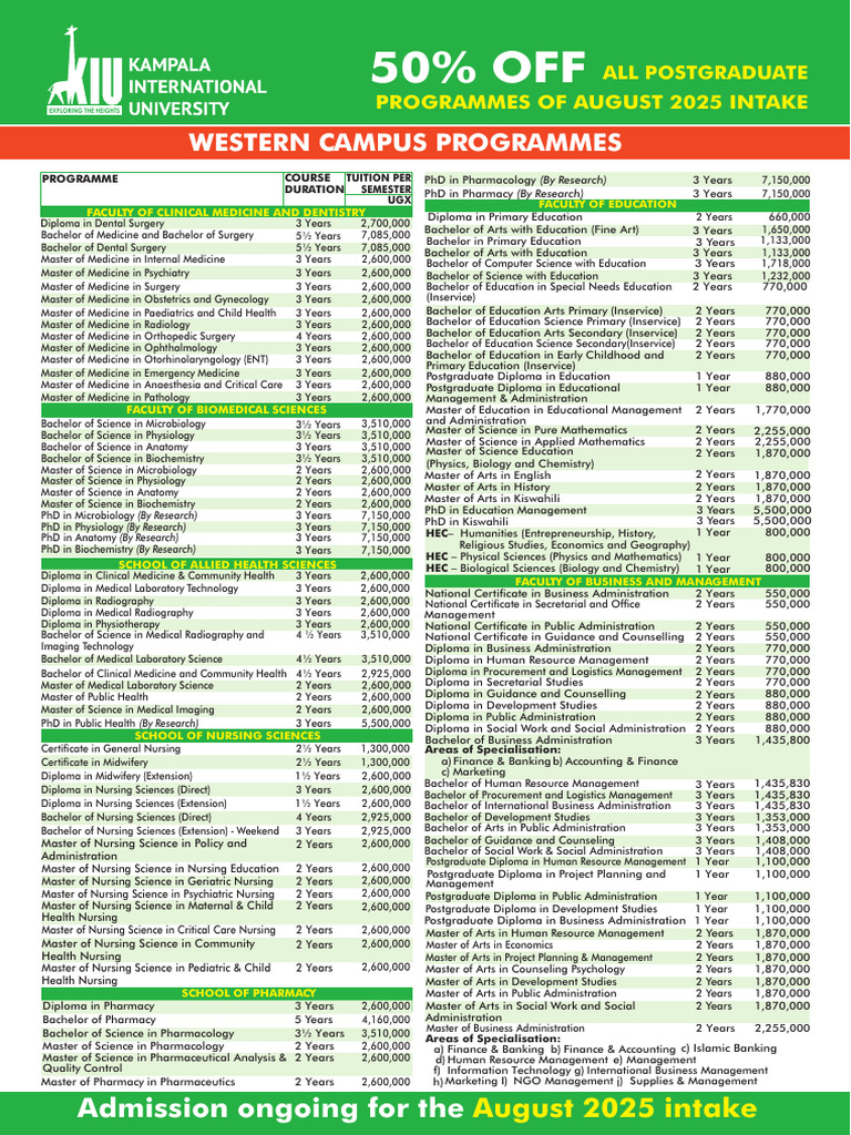 Intake Programmes AUGUST 2025 Flyer A3 FOLD (LOCAL) WESTERN CAMPUS ...