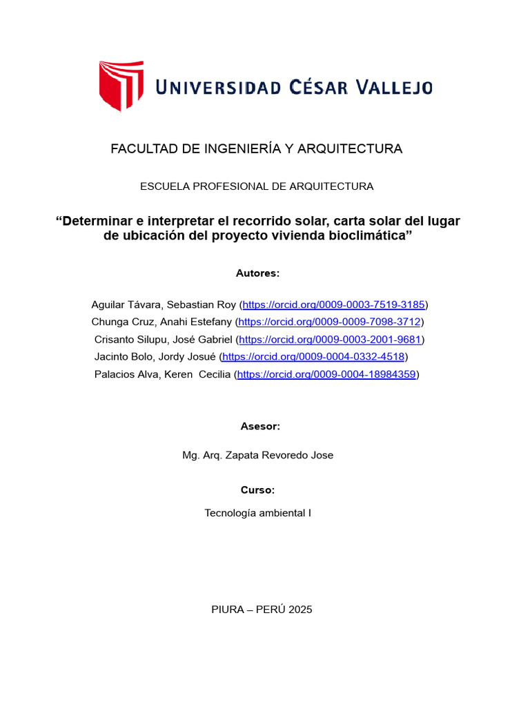 Determinar e Interpretar El Recorrido Solar, Carta Solar Del Lugar de ...
