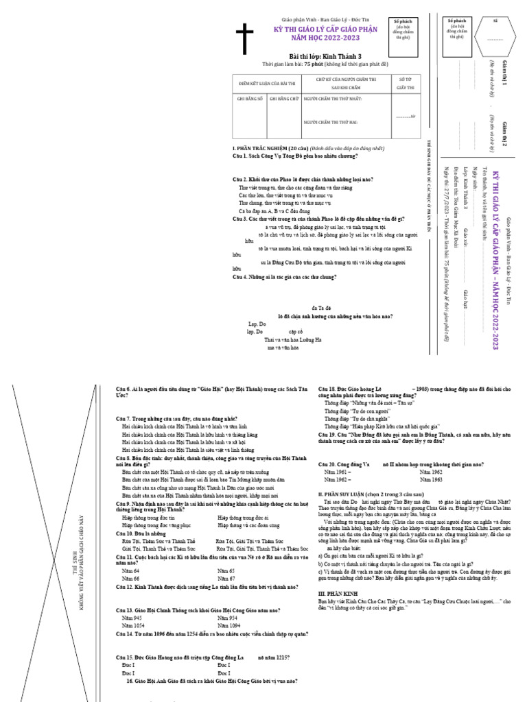 Đề thi GLGP A3 - Lớp KT3 - Chính thức | PDF