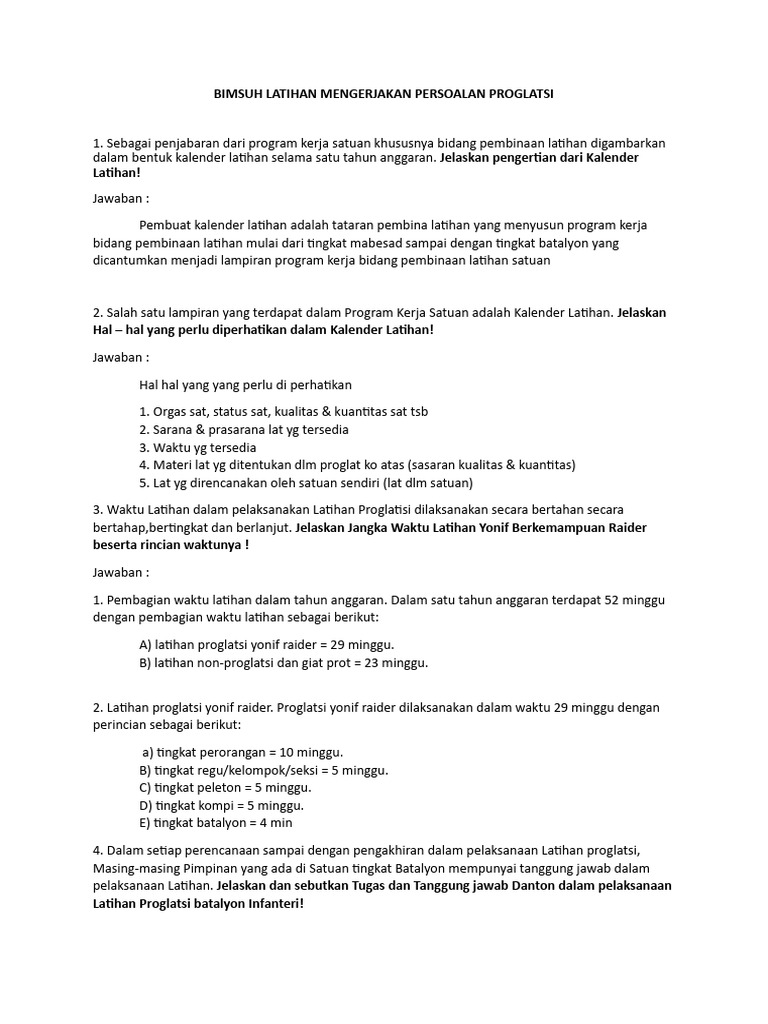 Bimsuh Latihan Mengerjakan Persoalan Proglatsi | PDF