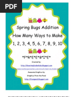 Addition Facts | PDF | Games & Activities