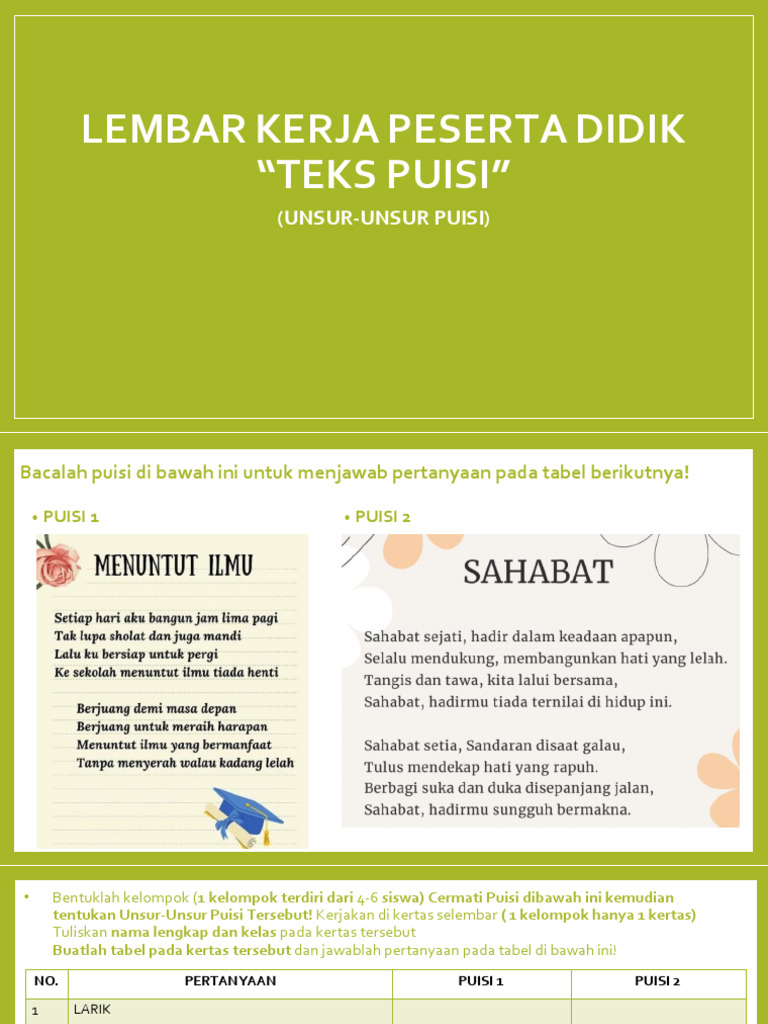 Unsur-Unsur dalam Teks Puisi | PDF