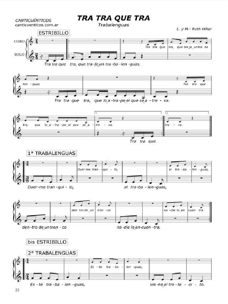 Tra Tra Que Tra - Canticuentos | PDF