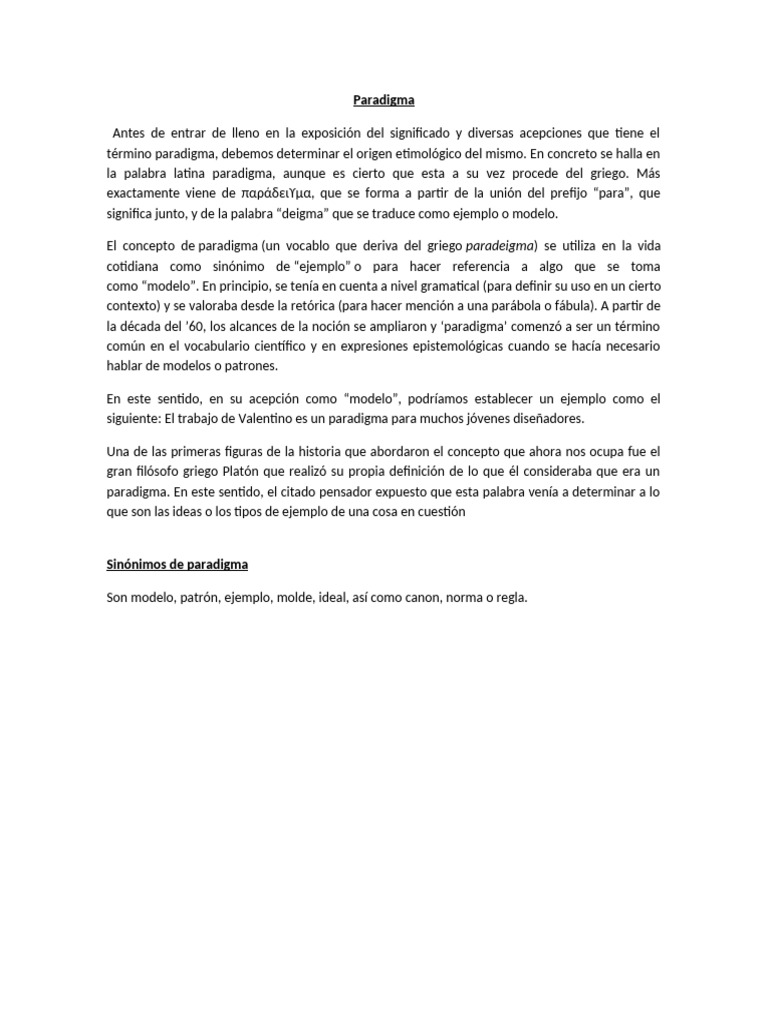Significado y Tipos de Paradigma | PDF | Paradigma | Complejidad