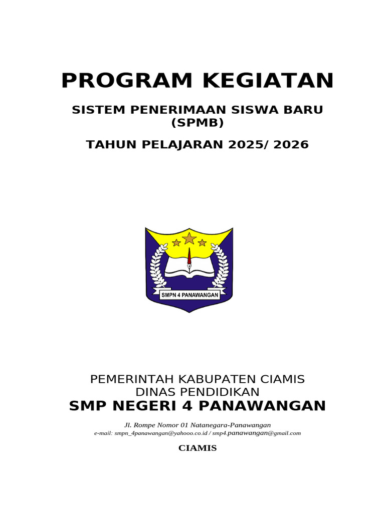 Program SPMB 2025 | PDF