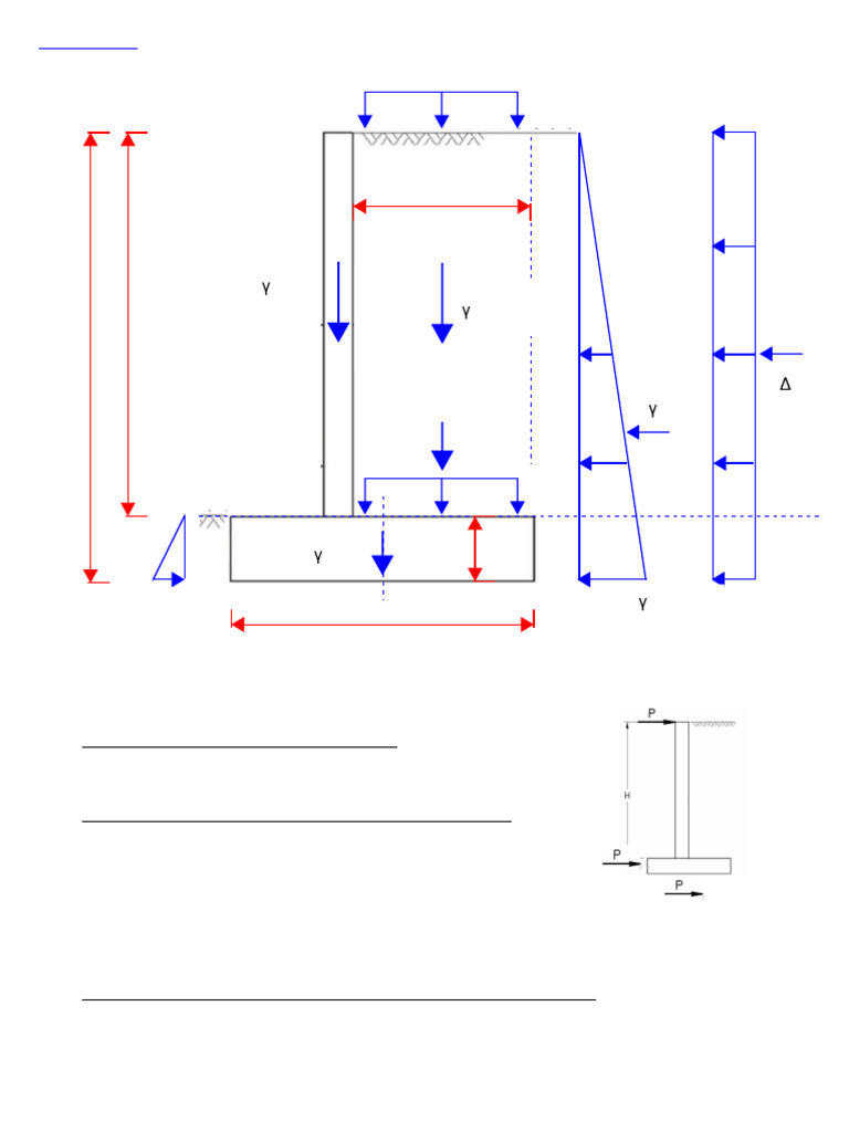 Retaining Wall Load Calculations Guide | PDF