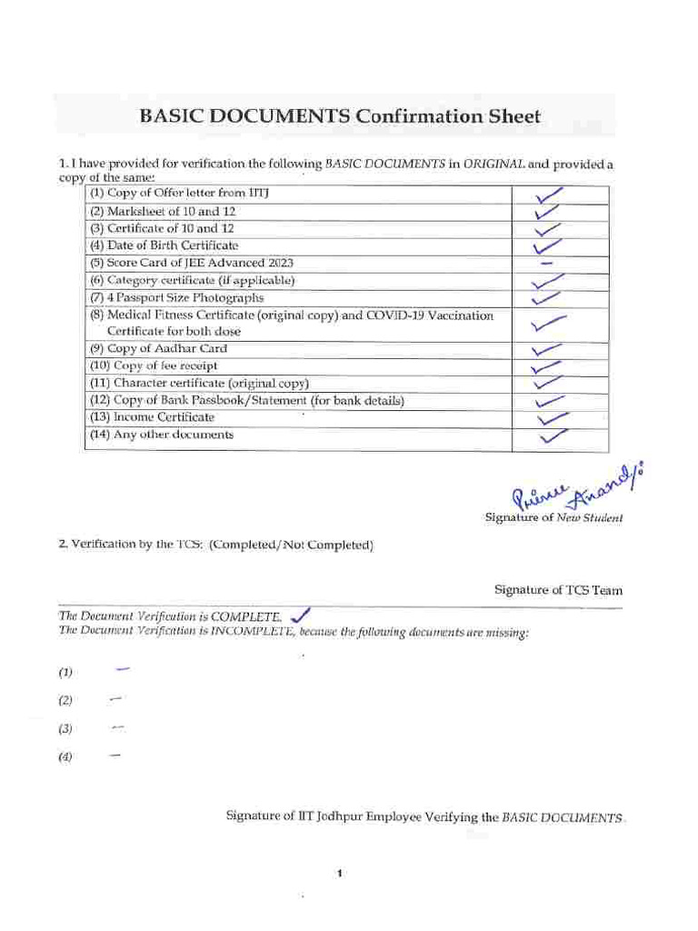 Forms and Declarations | PDF