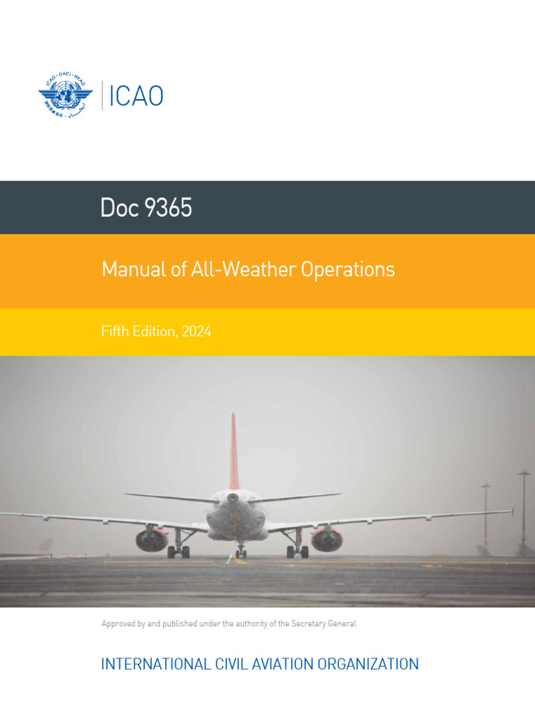 Manual of All Weather Operations 5th Ed 2024 ICAO Doc 9365 | PDF ...