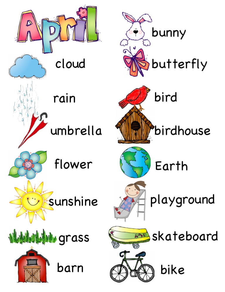 April Word List | PDF