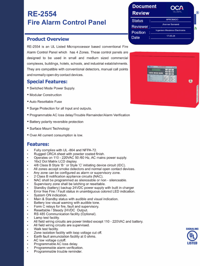 Ficha Tecnica de Panel Ravel - 2554 | PDF | Relay | Resistor