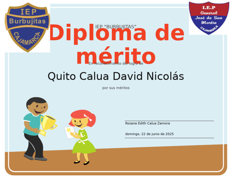 Diploma de Mérito David Nicolas | PDF