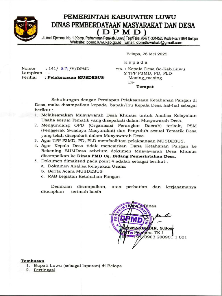 Pelaksanaan Musdes | PDF