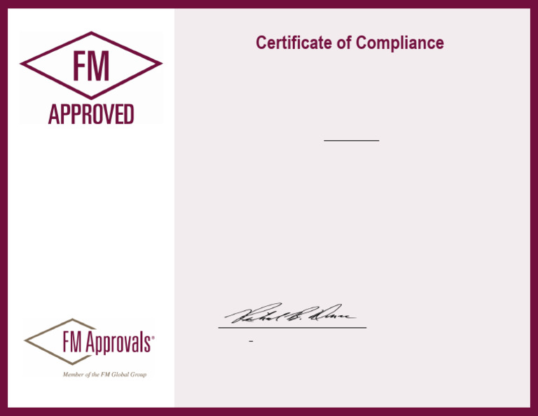 FM Approval Certificate 3052098 For 55L-60 Jun2014 | PDF