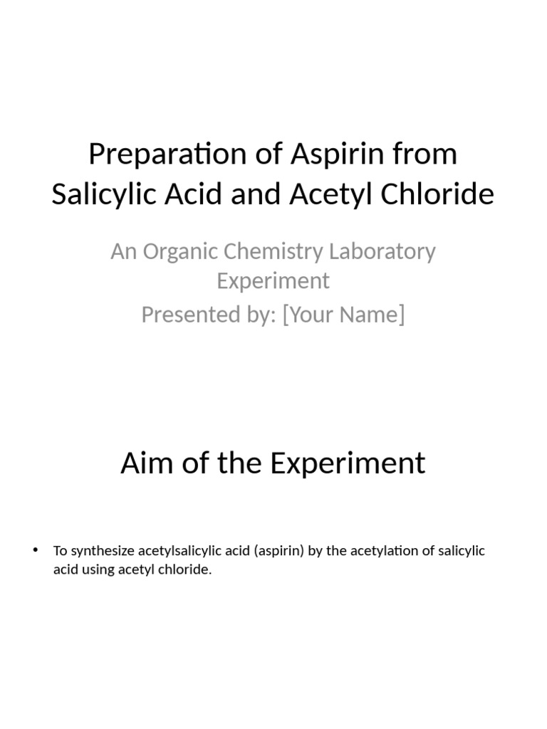 Aspirin Experiment Presentation Expanded | PDF | Aspirin | Acid