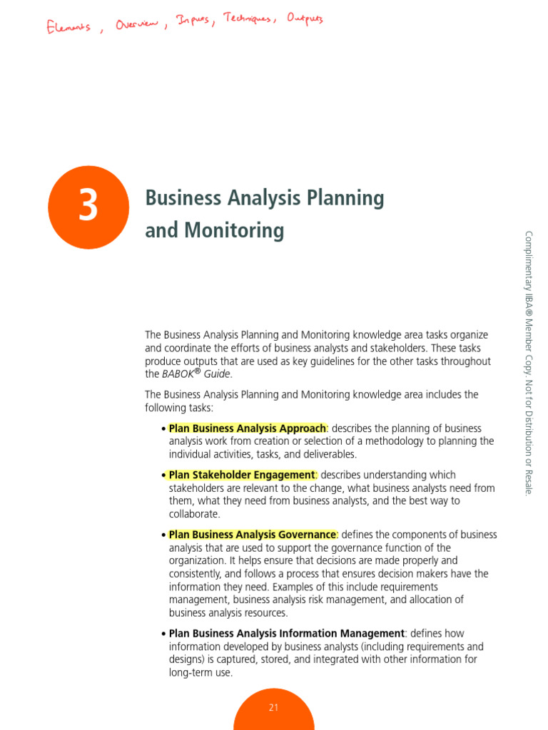 Business Analysis Planning Guide | PDF | Business Analysis | Risk
