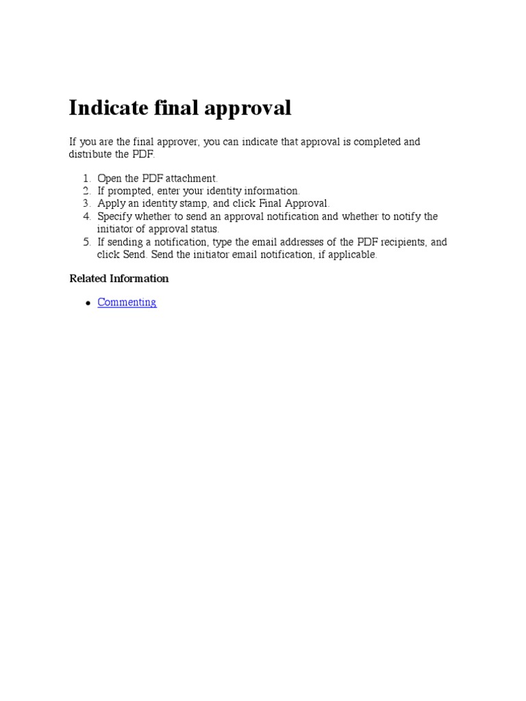 Final Approval Process for PDFs | PDF