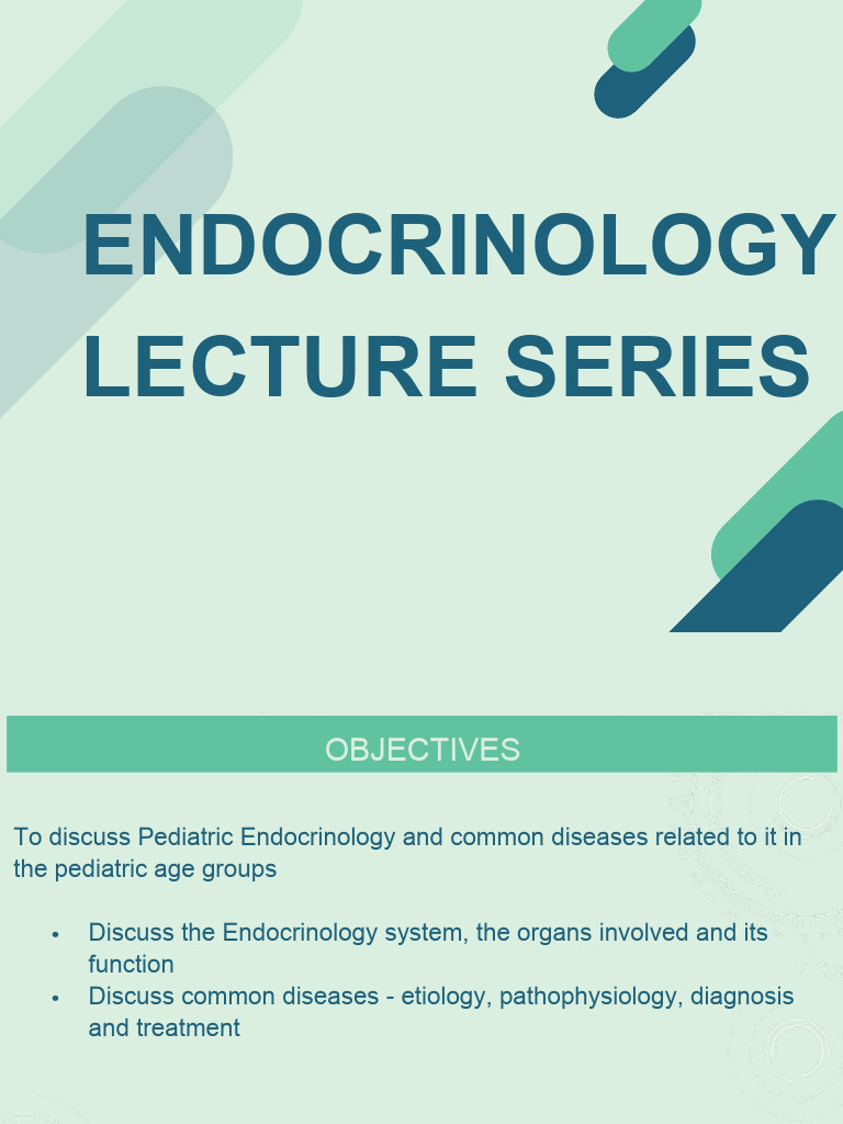 Pediatric Endocrinology Overview | PDF | Thyroid | Hypothyroidism