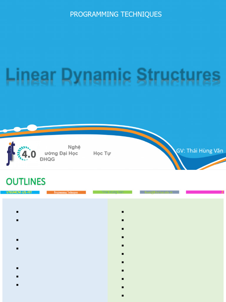 KTLT C2 LinearDynamicStructures | PDF | Pointer (Computer Programming) | Integer (Computer Science)