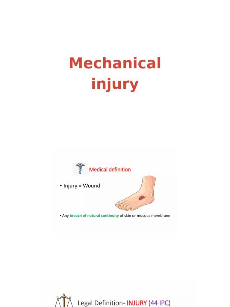 Mechanical Injury | PDF