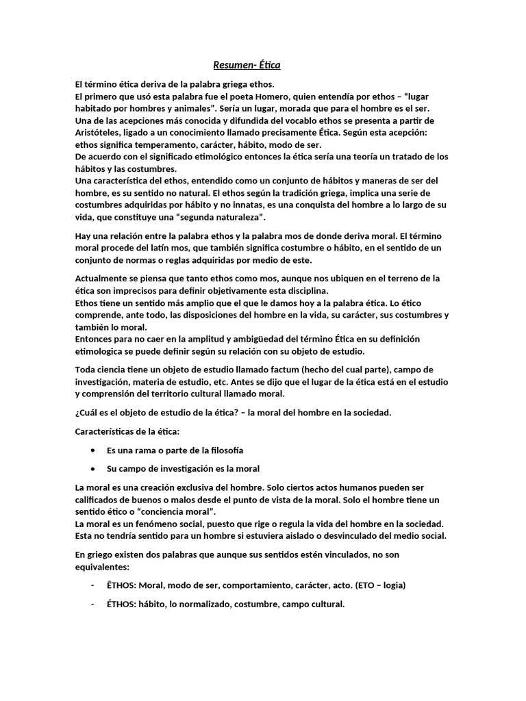 Etica | PDF | Moralidad | Conocimiento