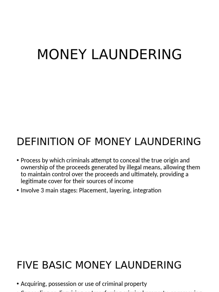 Understanding Money Laundering Basics | PDF | Money Laundering | Business