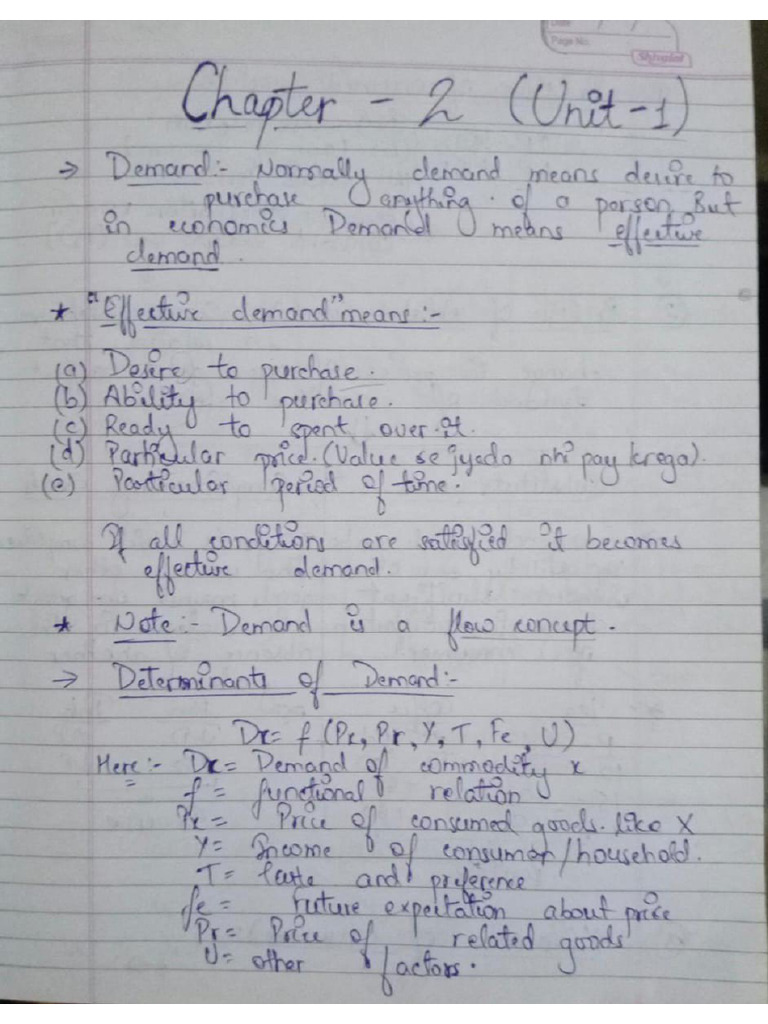 Demand Chapter Notes | PDF