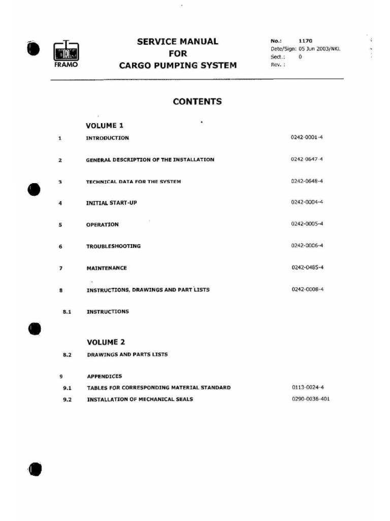 Framo Cargo Pump System_1 | PDF