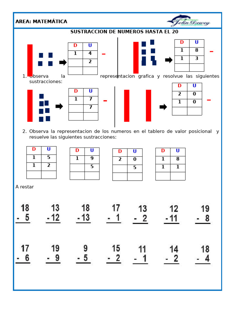 Restas Hasta El 20 | PDF